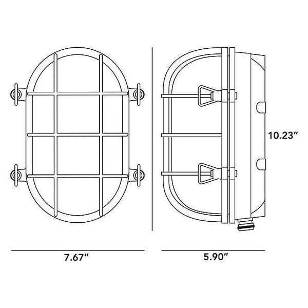 Oval Chrome Bulkhead Outdoor Wall Light - CA Modern Home