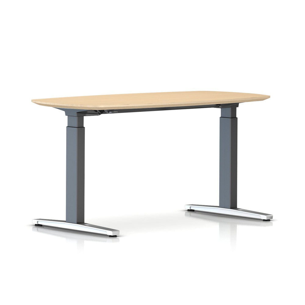 Renew Sit-to-Stand Desk Oval with T-Foot - CA Modern Home
